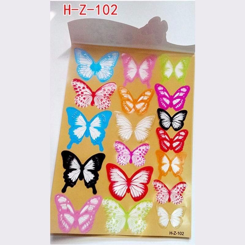 Buy 18pcs/bag Creative 4 Styles Party Window Removable 3D Three ...