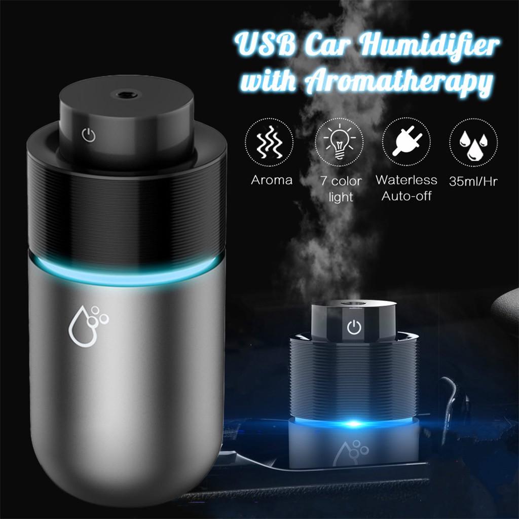 USB Car Humidifier Air Purification Colorful LED Household Lamp ...