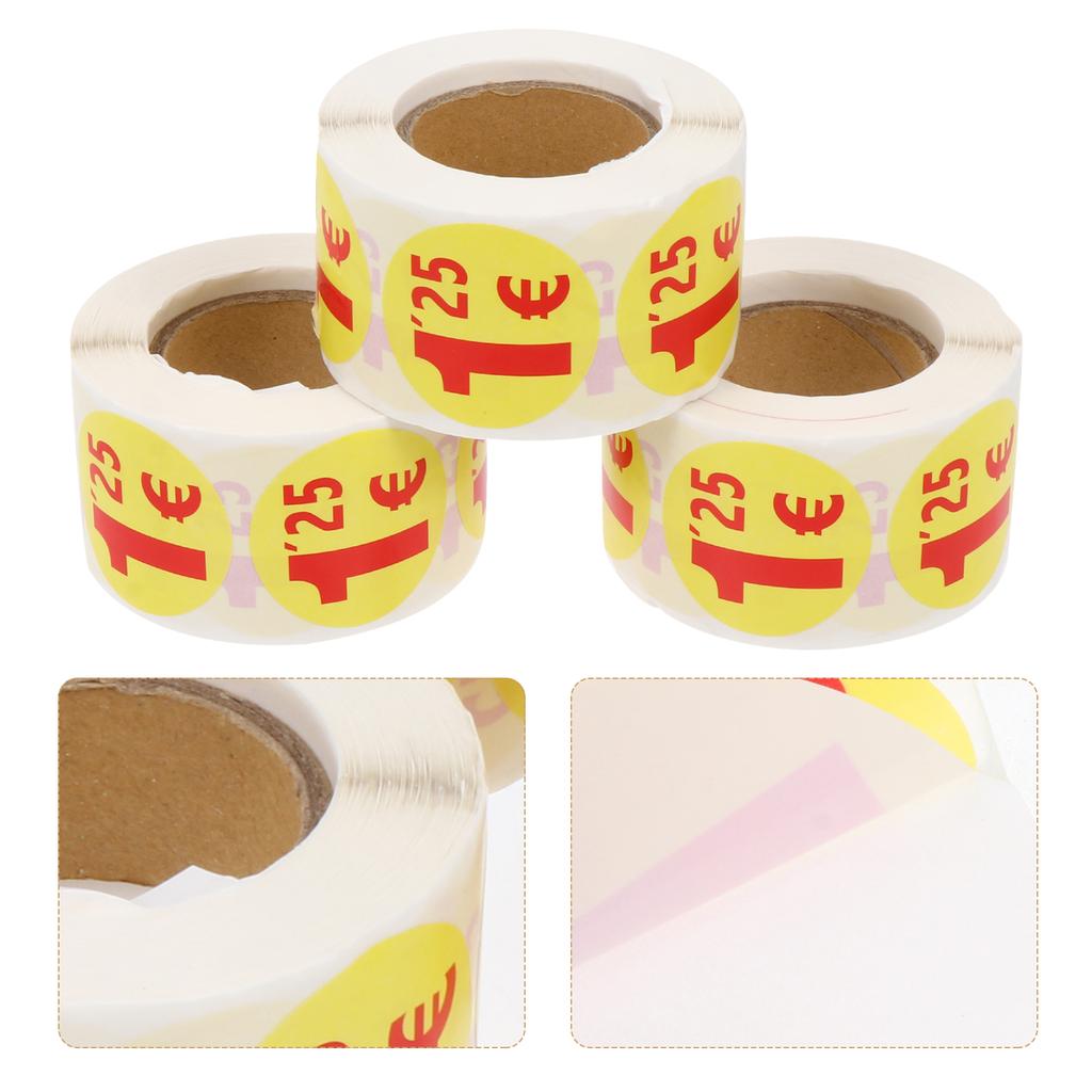 1500Pcs 1.25 Euro Price Labels Adhesive Price Decal for Garage Sale ...