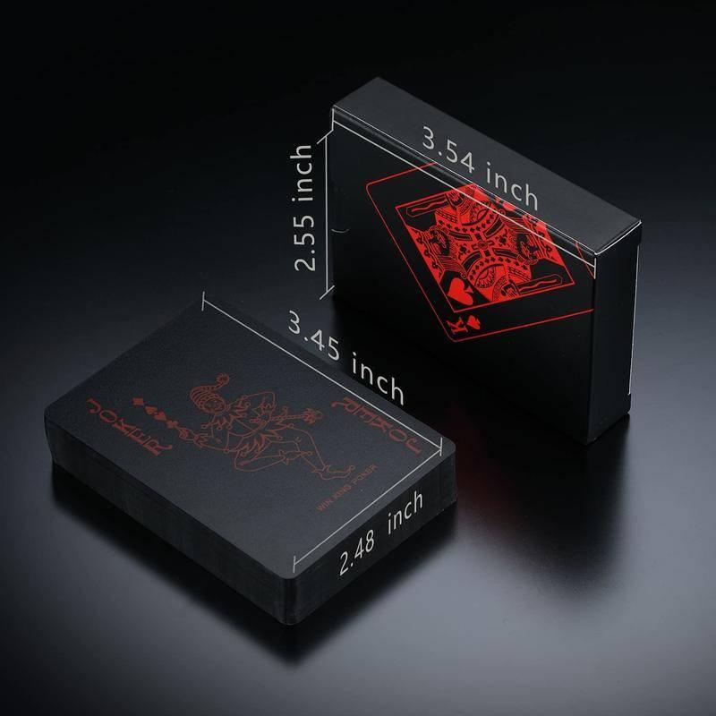 Cheap PVC Poker Waterproof Plastic Playing Cards Set Black Color Poker ...