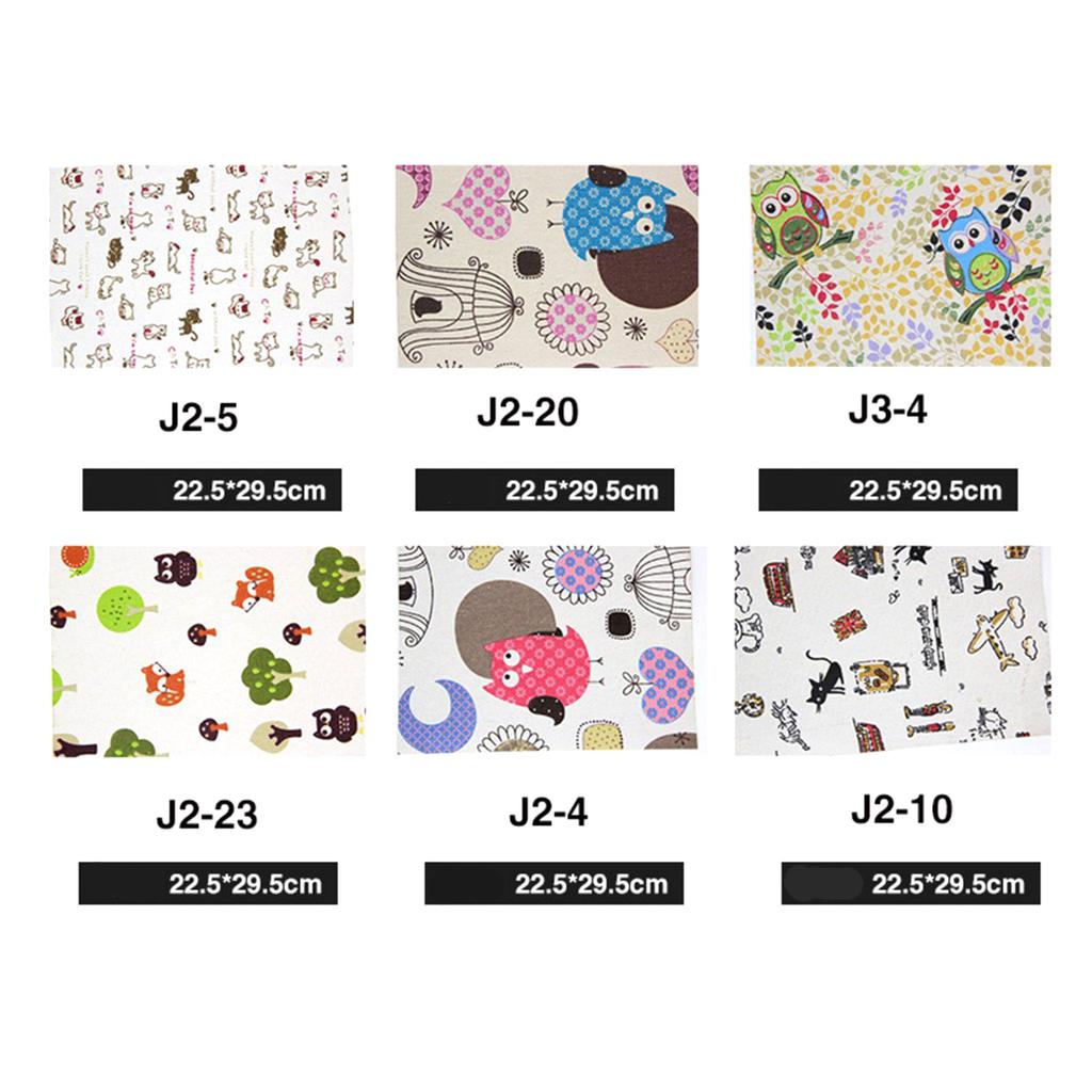 Buy 6 PCS A4 DIY Cloth Stickers Pattern Decorative Fabric Stickers ...