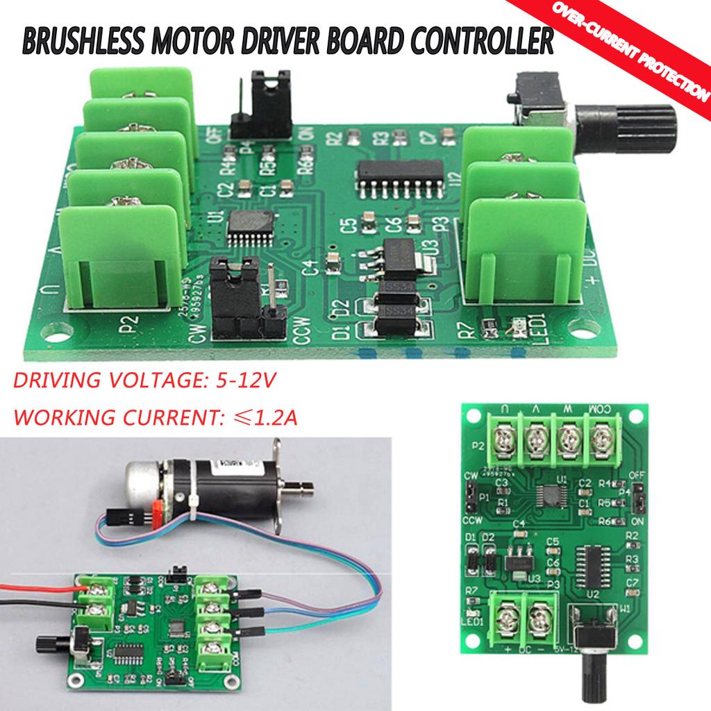 DC 5V-12V Brushless Motor Controller Hard Drive Speed Control Switch ...