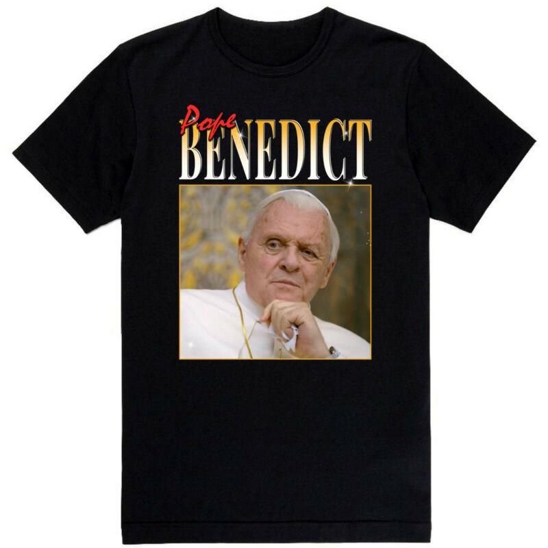 Buy Pope Benedict The Two Popes Vintage Movie Black Men's T-Shirtsummer ...