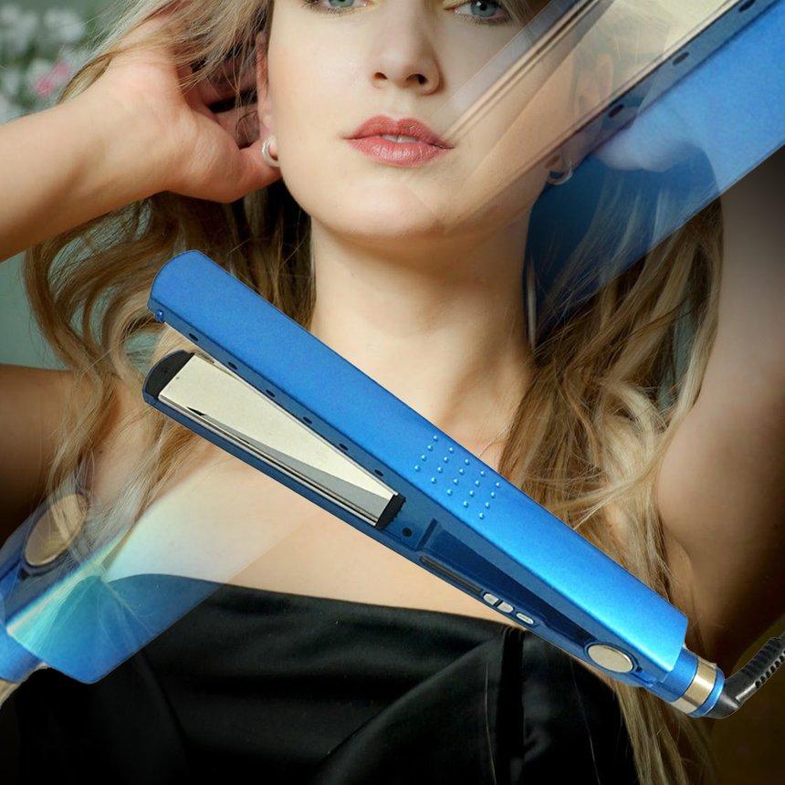 Buy NNEE Blue Splint Pro Nano Titanium Blue Flat Iron 1.25 Inch Iron at ...