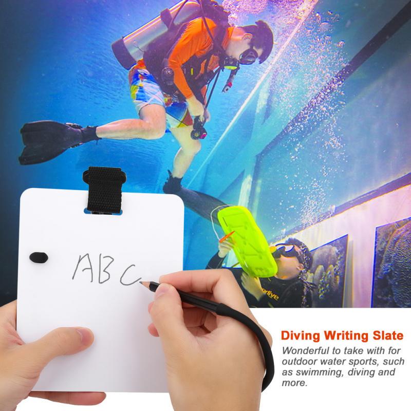 Underwater Writing Slate Board with Swivel Clip and Pencil for Water ...