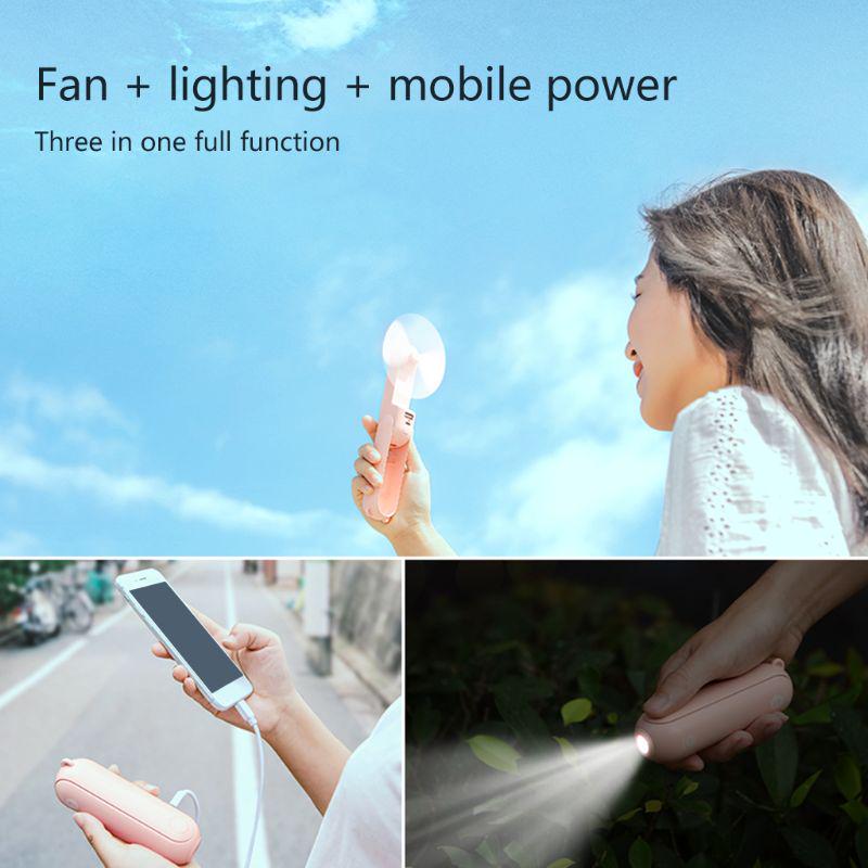 Buy 3In1 Mini Pocket Fan USB Charging 2Speed Quiet Cooling Fan ...
