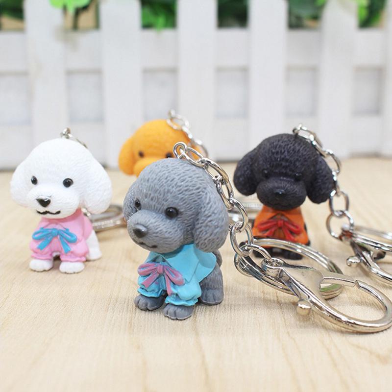 Cartoon Cute Dogs Keychains Pendant Key Rings Women Bag Car Metal Key ...