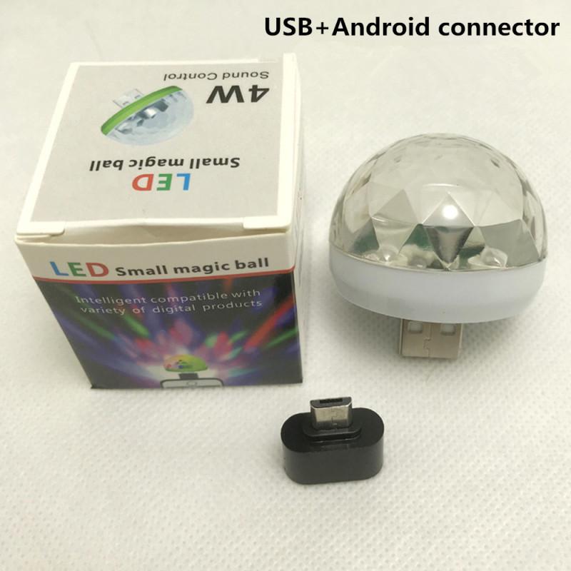 USB RGB Colors Change Magic Ball Lamp with Voice Control Adapter for ...