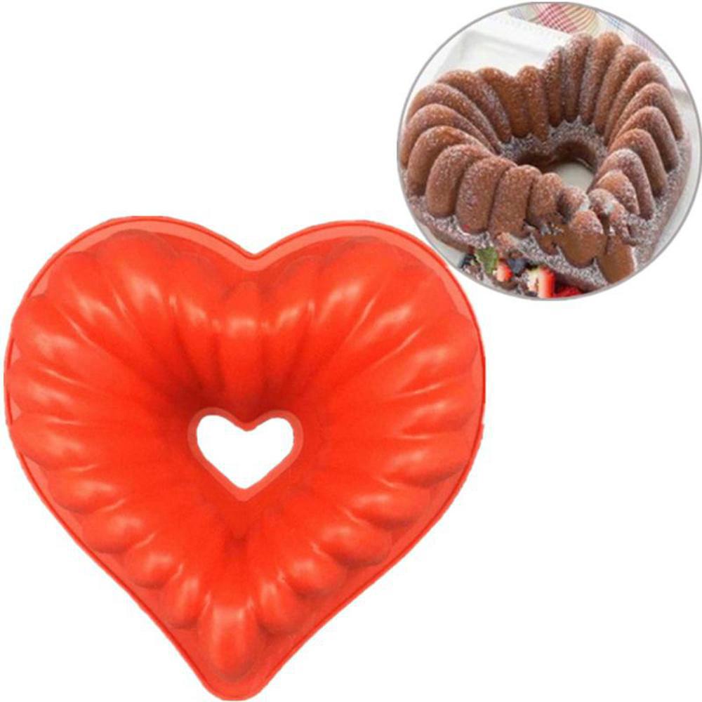 Love Heart Cake Mold Silicone Freezing Baking Pastry Molds Mousse Bread ...