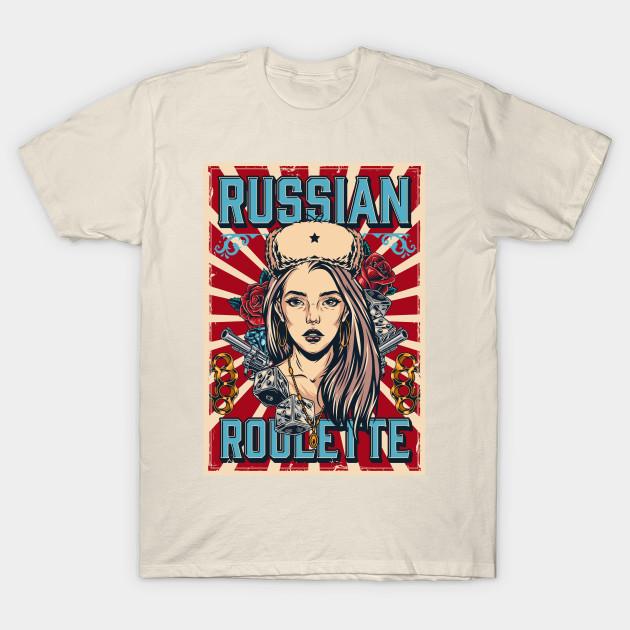 Buy Men Premium Cotton Harajuku T Shirt Russian Roulette Girl Print Men ...