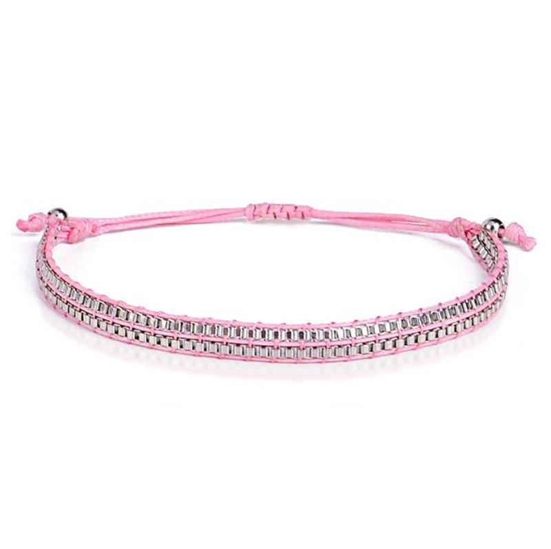 Buy 1 Piece Colorful Weave Woven Rope Wax String Bracelets at ...