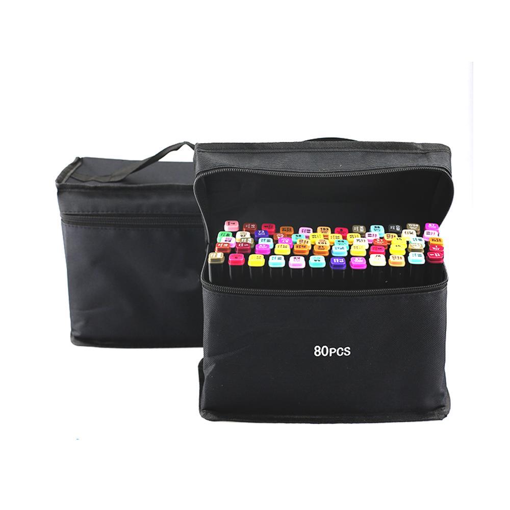 1-80 Set Art Stylos Marker Çift İpuçları Avec Fine Büyük Astuce Croquis ...