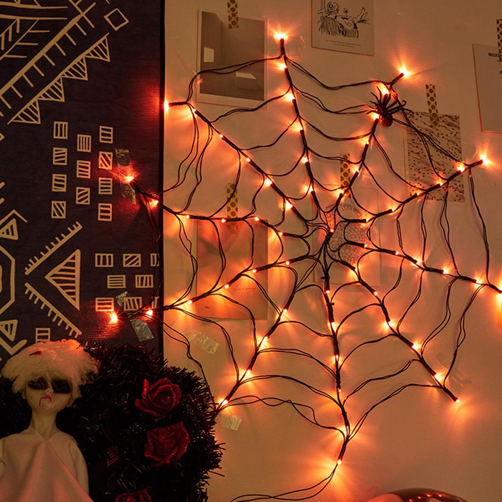 Buy Spider Web Net Light LED Halloween Spider Net Light Battery ...