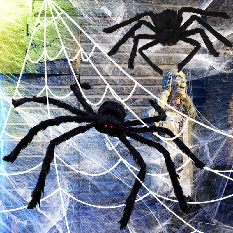 Buy Halloween Spider Web Giant Spider Decoration Triangle Giant Spider ...
