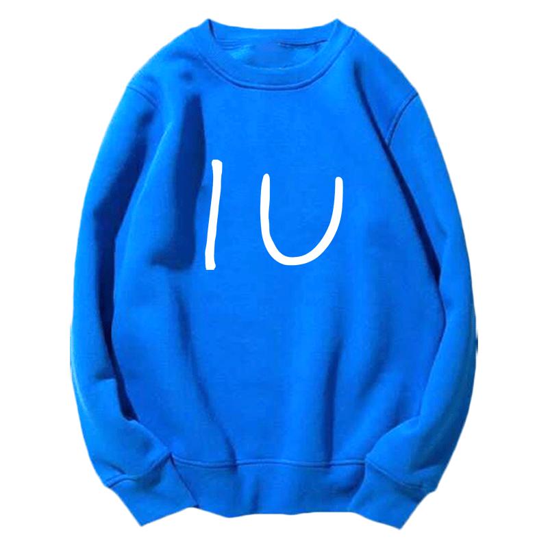 Buy Cotton Kpop IU Lee Ji Eun Pullover Sweatshirt Women Loose ...