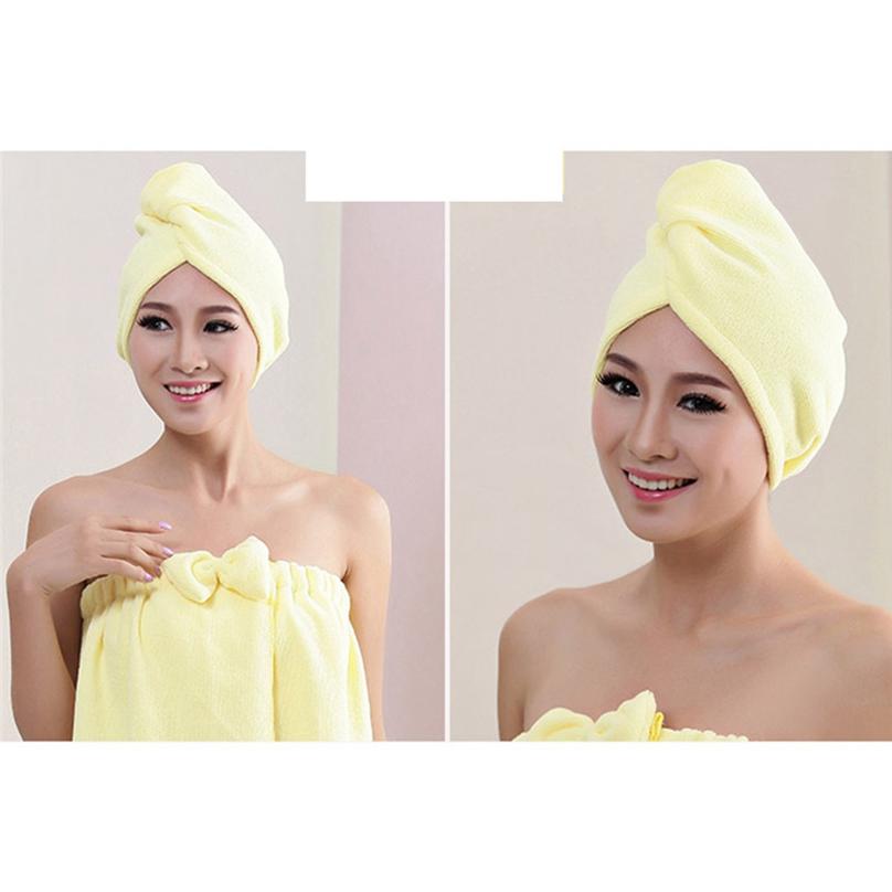Cheap Thickened Microfiber Dry Hair Cap Super Absorbent Shower Cap Dry ...