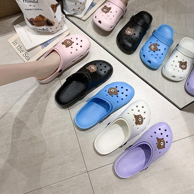 Buy Cute Hole Slippers Female Personality with Soft Bottom Slippers ...