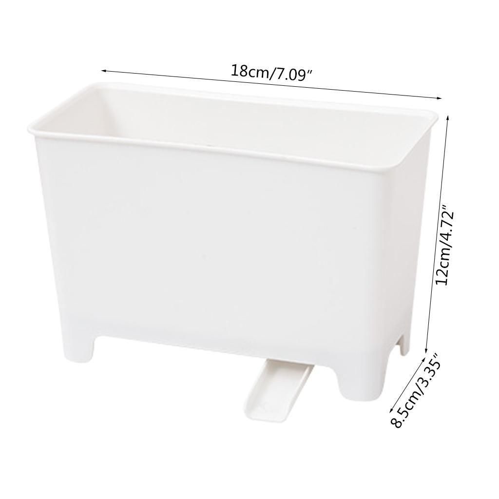 Portable Plastic Trash Bin Kitchen Drain Trash Can Waste Storage Box ...