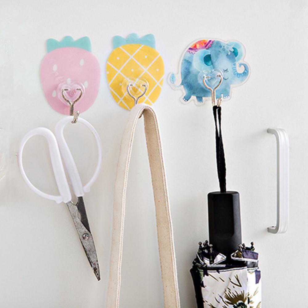 Cute Wall Hook Seamless Reusable Scratch Wall Hook for Kitchen Bathroom ...