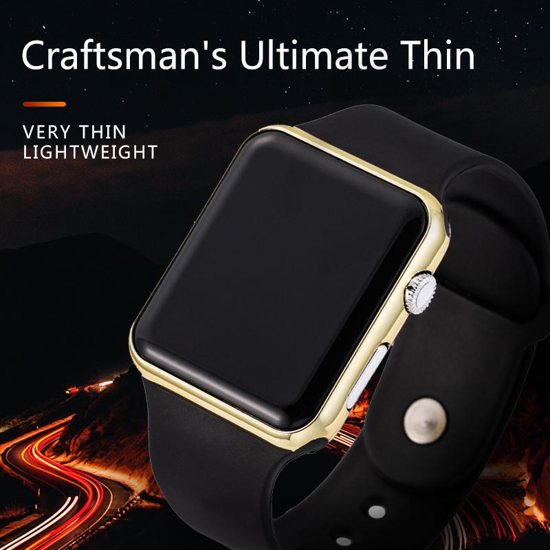 Buy LED Digital Mirror Watches Waterproof Sports Men Silicone Watch ...