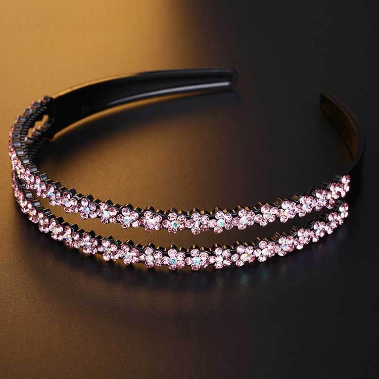 Buy 1PC Fashion Women's Crystal Hairband Flower Rhinestone Hair Bands ...