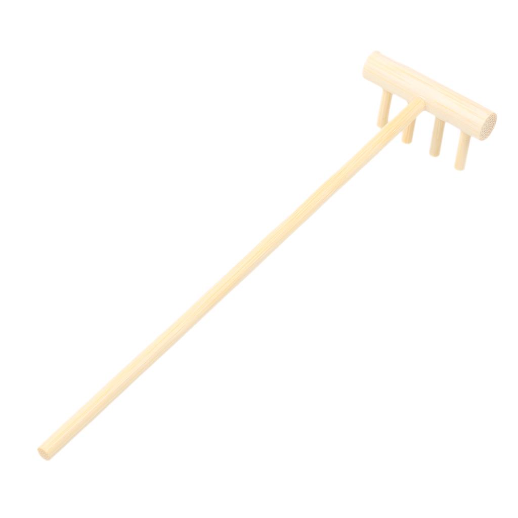 Buy Natural Wooden Rake + Resin Tealight Holder for Zen Garden Sand DIY ...