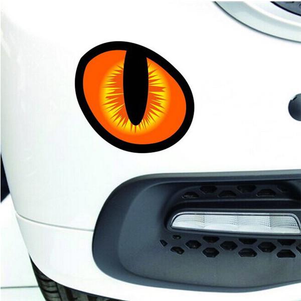 9.5cm*7cm 3D Cat Eye Car Sticker Rearview Mirror Peeking Funny Car ...