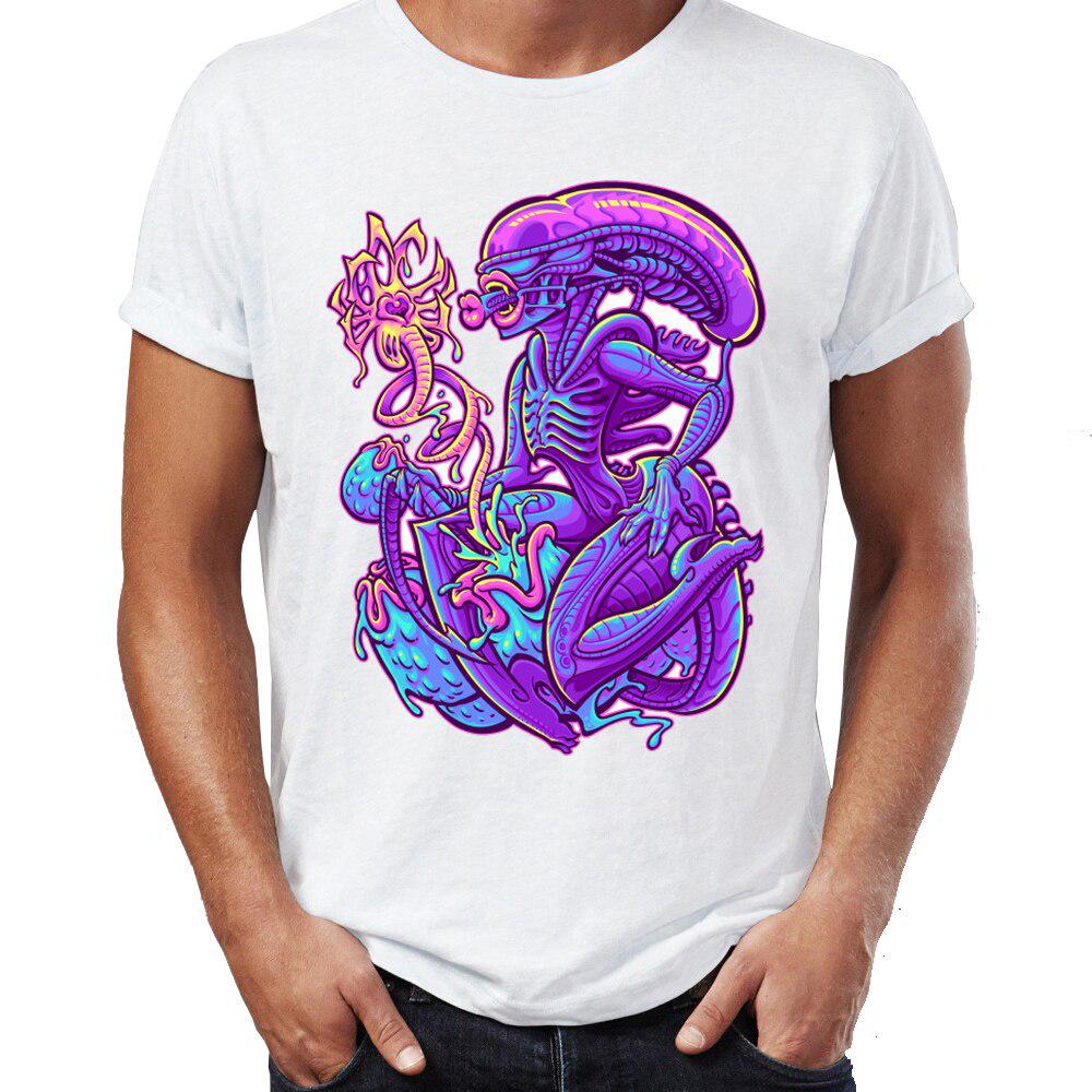 Buy Men's T-shirt Alien Chest Explosion Evolution Language Awesome Art ...