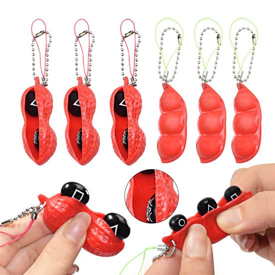Buy Fun Flexible TPR Rubber Reliever Toy Squid Game Peanuts Sensory Toy ...
