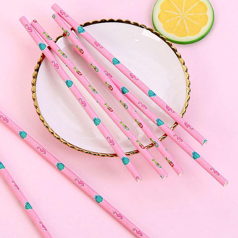 Buy 25 Birthday Parties Mermaid Straw Drinking Straw Dessert Table ...