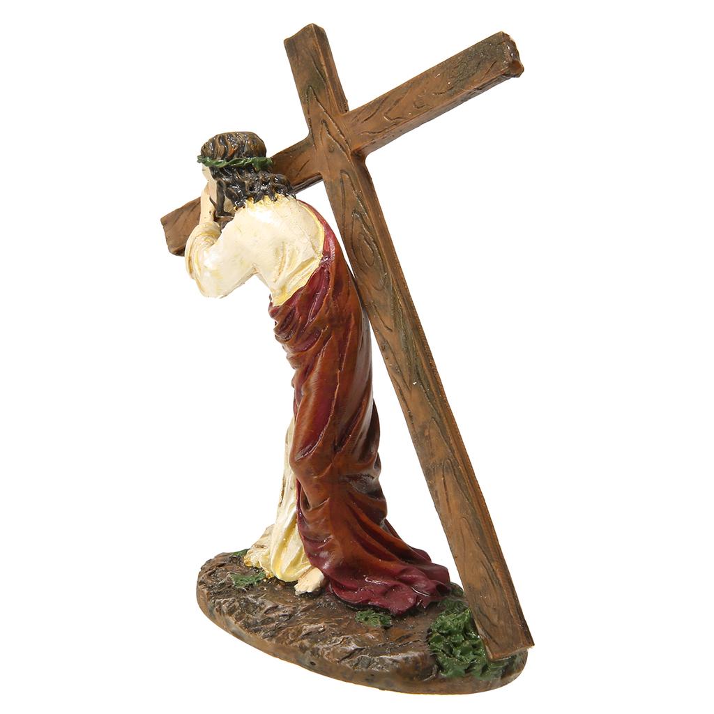 Buy Crucifix Statue Jesus Cross Resin Statue Christ Figure Catholic ...