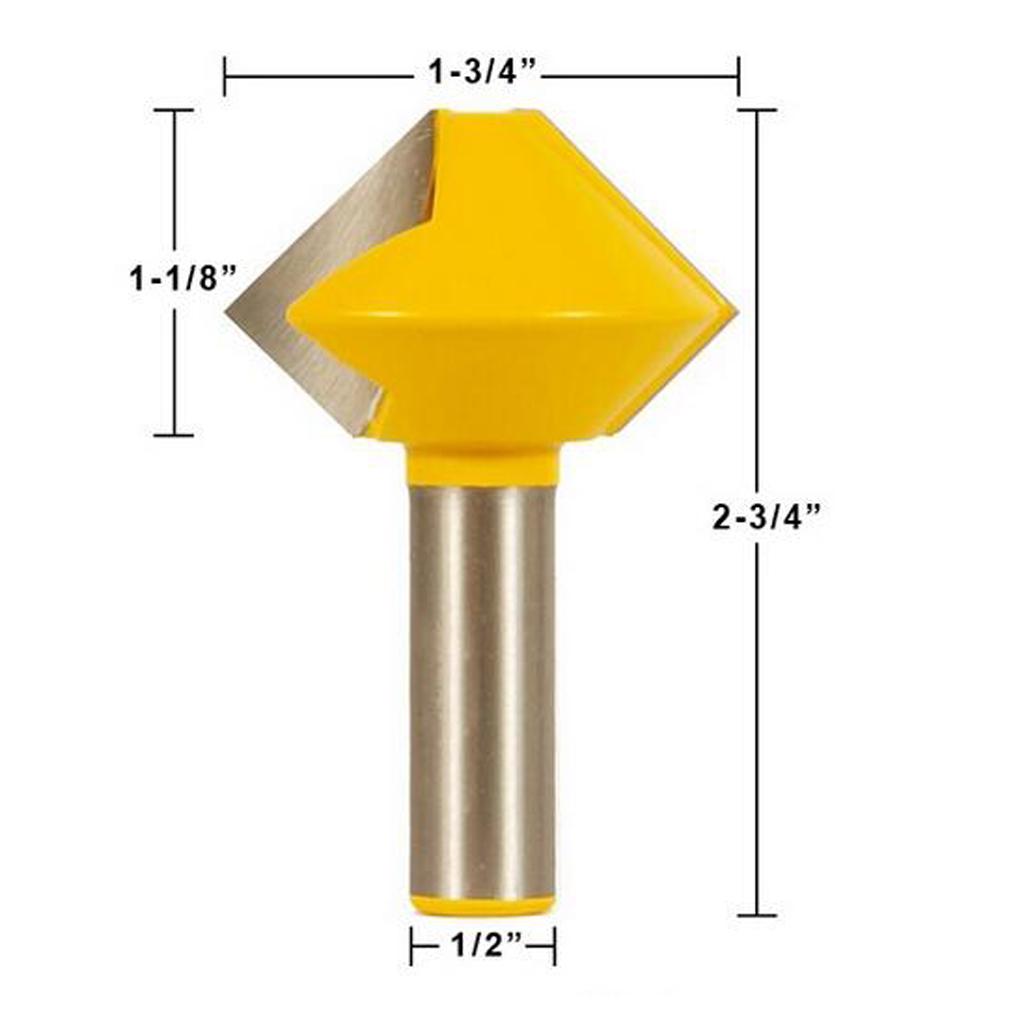 Buy 6 Pieces 1/2" Shank Bird's Mouth Router with Tongue and Groove Bit ...