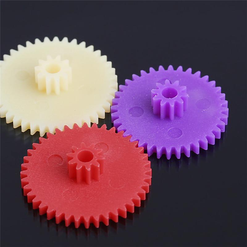 Buy DIY Colorful 18 Kinds Plastic Gears Set Small Gear Bag 0.4 Modulus ...