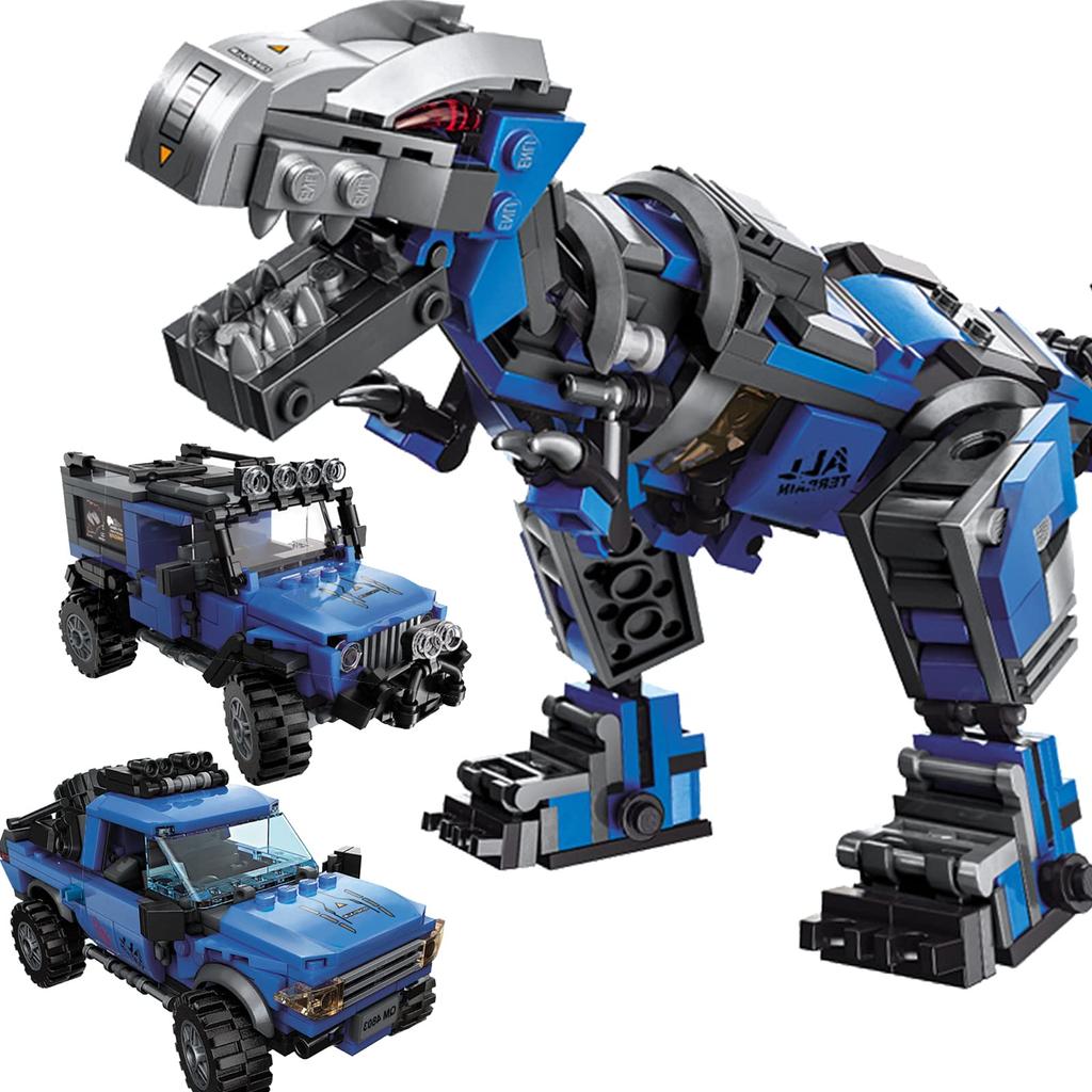 TYORORO Toy Boys Educational Toy Dinosaur SUV Jeep Block Building ...