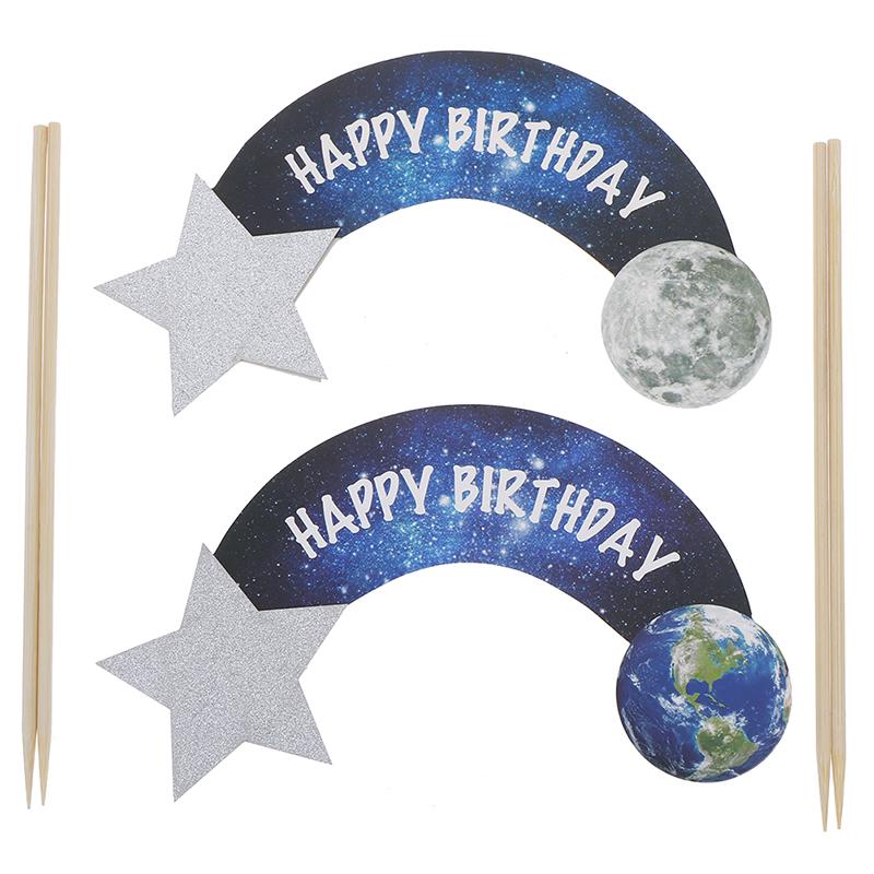1Pc Solar System Outer Space Theme Birthday Party Decoration Cake ...