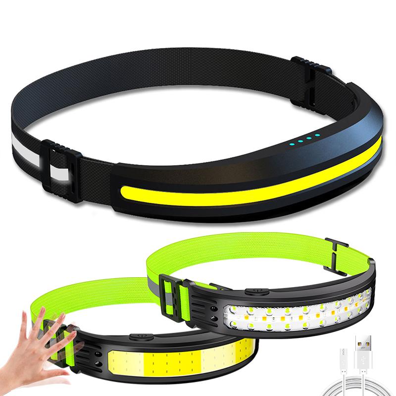 LX300 COB Running Headlamp Red White Light Source LED Headlight USB C ...