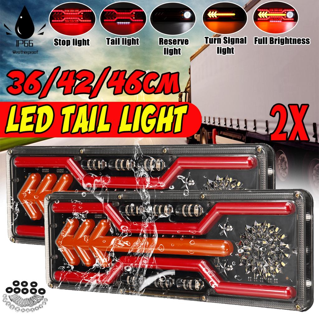 💰Kaufe Universal 46/42 / 36Cm Paar LED Rücklicht 24V Stop / Driving ...