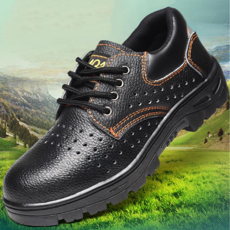 Buy Unisex Safety Lace Up Mesh Toe Puncture Proof Labor Insurance Shoes ...