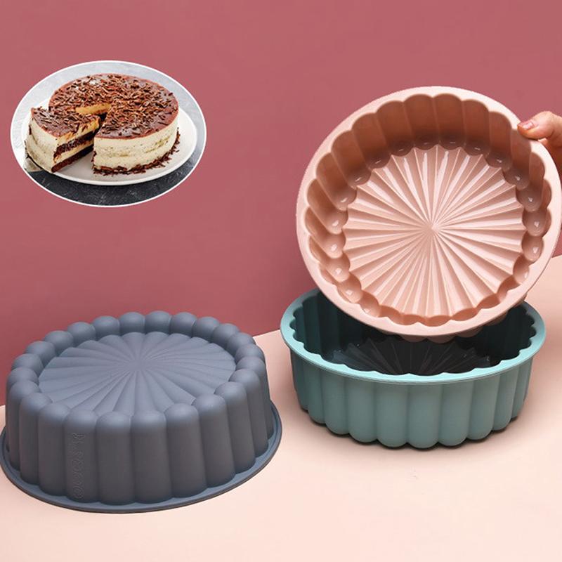 Round Cake Mold Nonstick Silicone Pan Cookie Pastry Baking Mold Baking ...