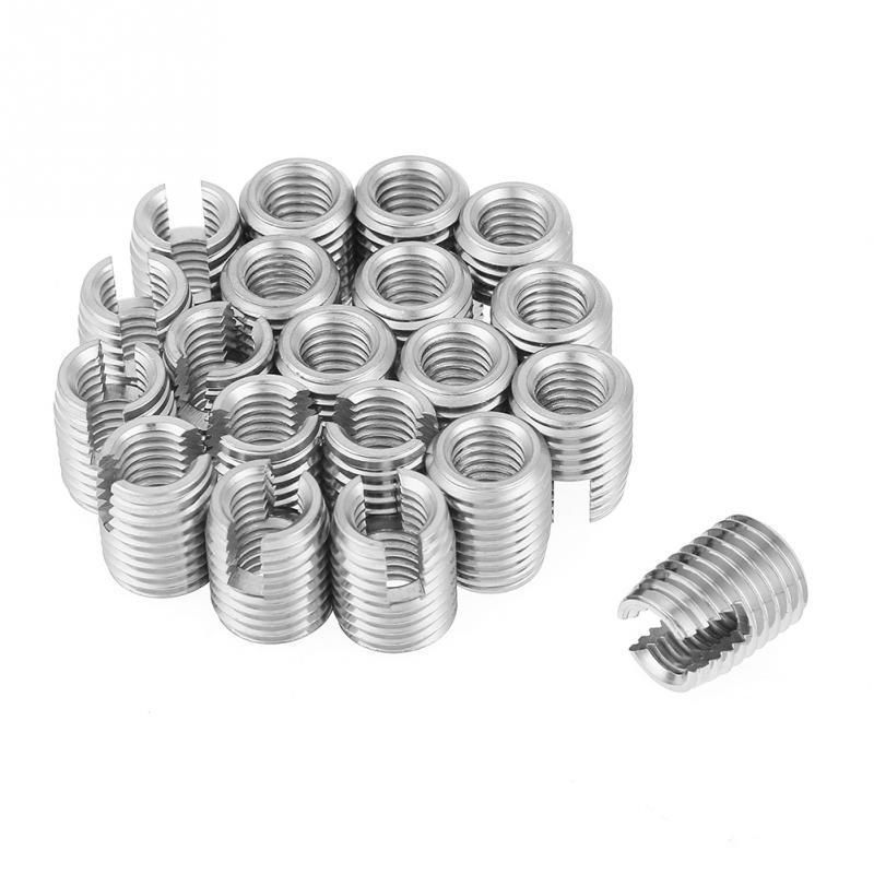 Buy 20pcs Stainless Steel SUS303 Self Tapping Slotted Screw Thread Insert M8 X 15mm at ...