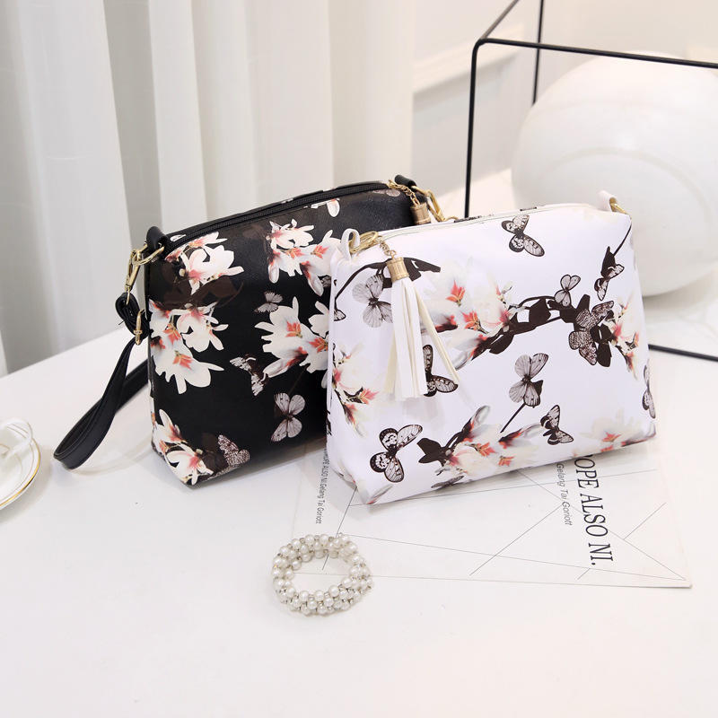 Buy 2 Color Summer Flowers Women Shoulder Bag Spring PU Bag Crossbody ...