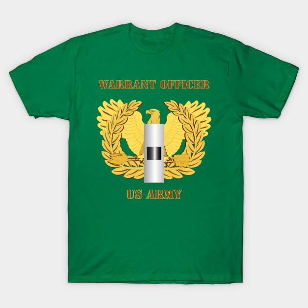 Satın alın Unisex Moda TShirt Amblem Warrant Officer Wo1 Baskı TShirt ...