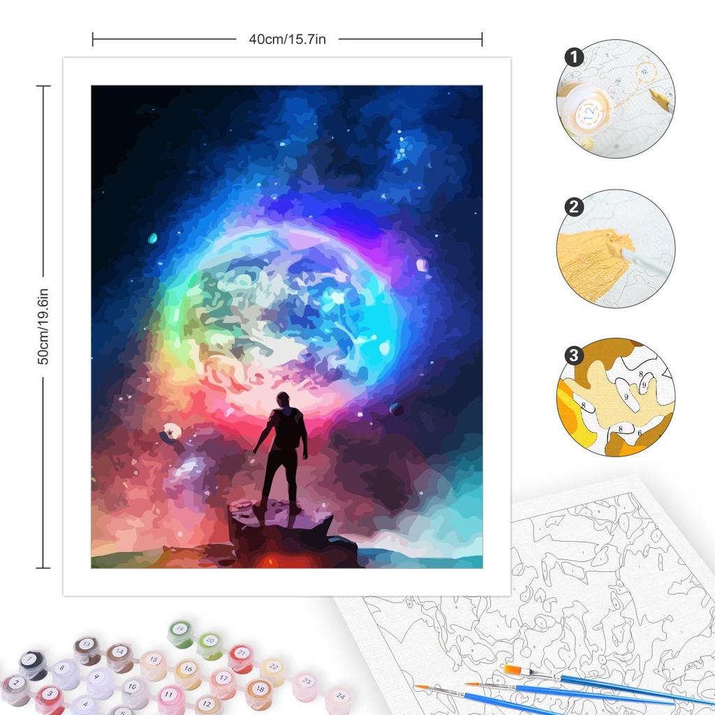 Frame Painting By Numbers Kits For Adults Beginner Kit Draw By Numbers ...