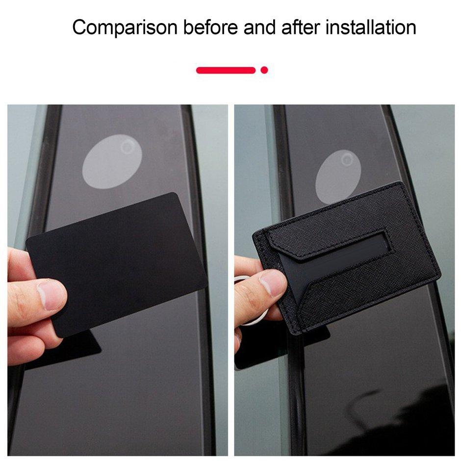 Cheap Key Card Holder Leather Car Key Card Protector Cover For Tesla ...