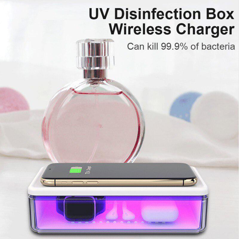 15W Wireless Charging Charger UV-Box Sanitizing Box For Mask For Phone ...