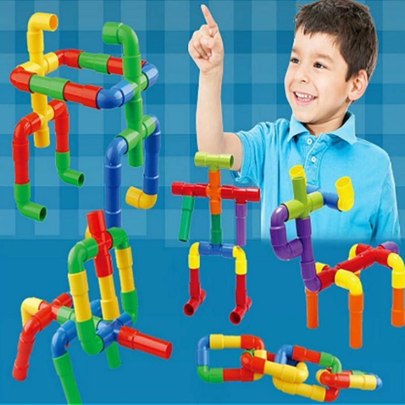 Plastic Pipe Inserting Blocks Children 3-6 Years Old Kindergarten ...