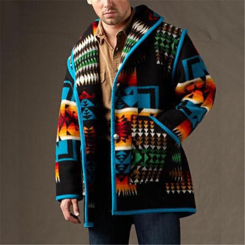 Buy Autumn and Winter Printing Fashion Casual Short Coat Woolen Coat ...