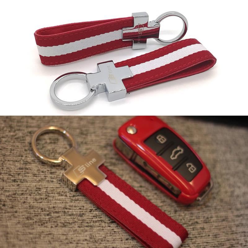 Buy 1Pcs Nylon Belt S Line Leather Key Chains Rings SLine S Line ...