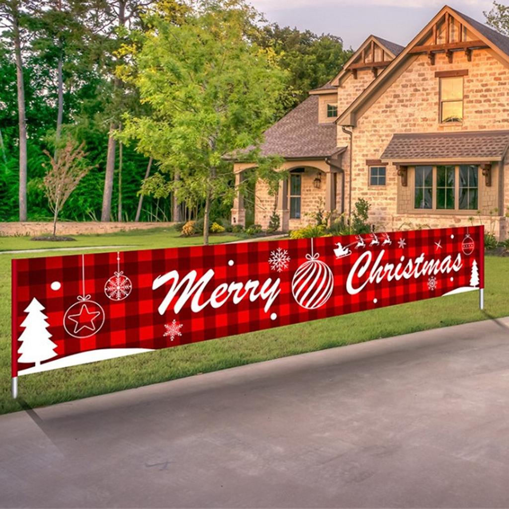 Buy Christmas Banner Decoration Merry Christmas Banner Flag Merry ...