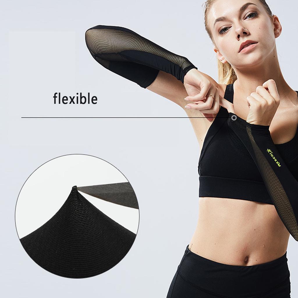Buy A Pair Ice Silk Sunscreen Cuffs Summer Sports Armband Gloves Sleeve ...